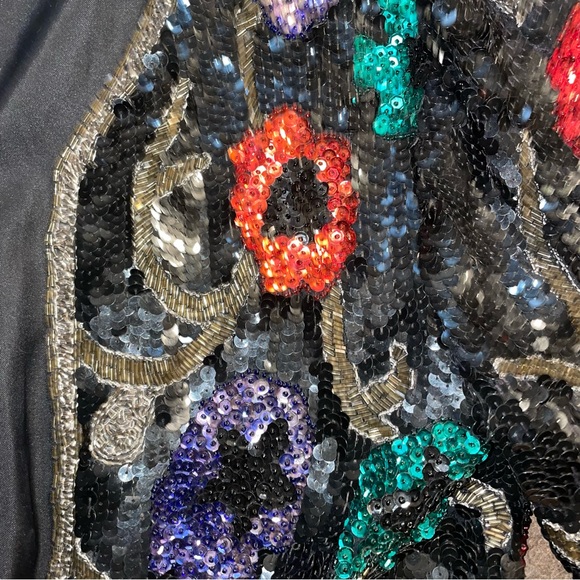 Scala | Jackets & Coats | Vintage 98s Scala Sequin Beaded Jacket S ...